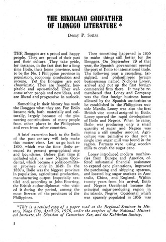 The Bikolano godfather of Ilonggo literature