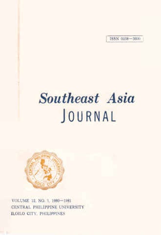 Southeast Asia Journal Volume 12(1), 1980-1981