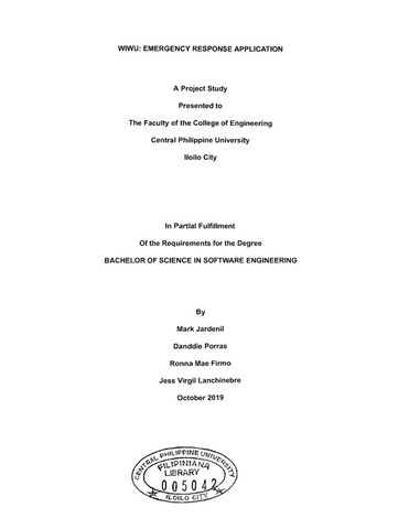 Wiwu: Emergency response application